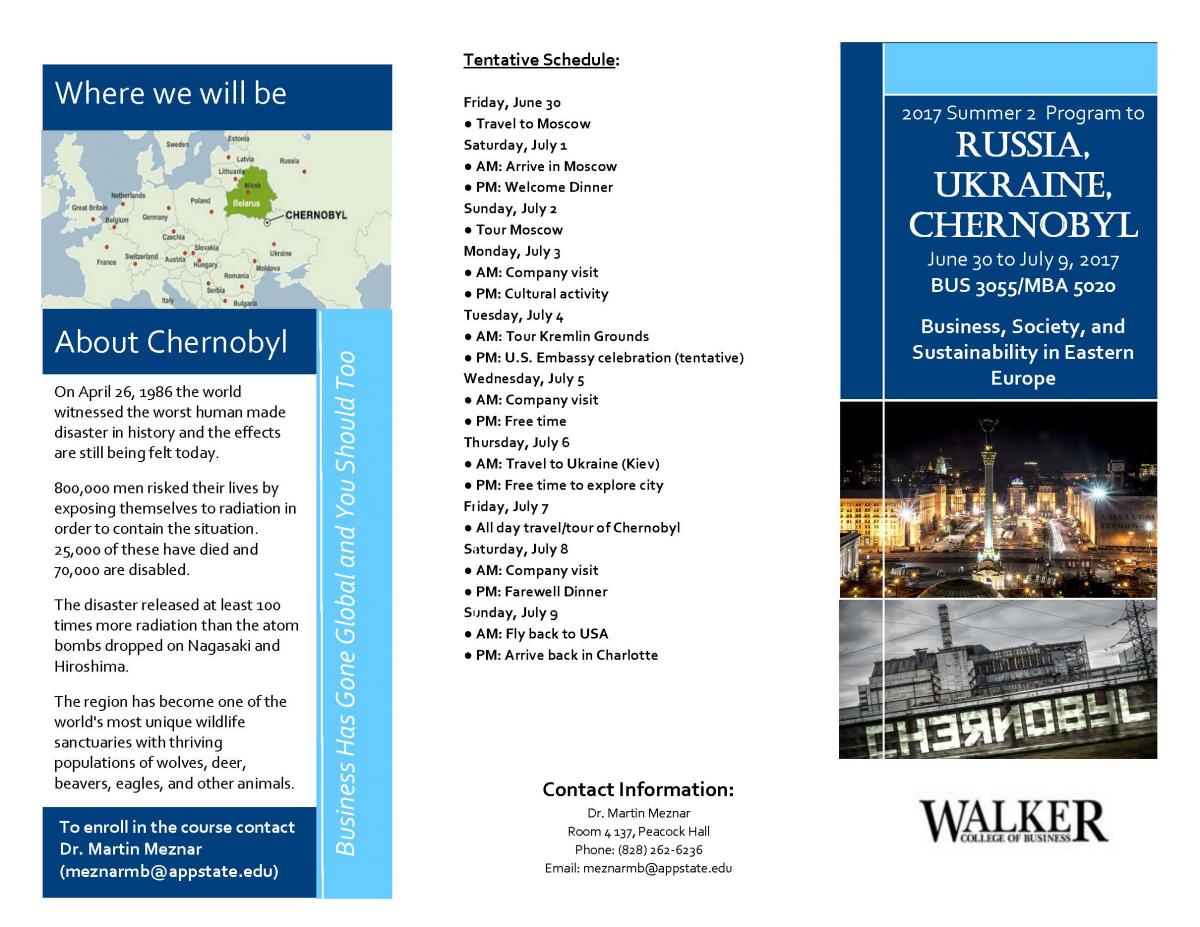 COB Faculty-led Trip to Russia, Ukraine, Chernobyl | The Honors College
